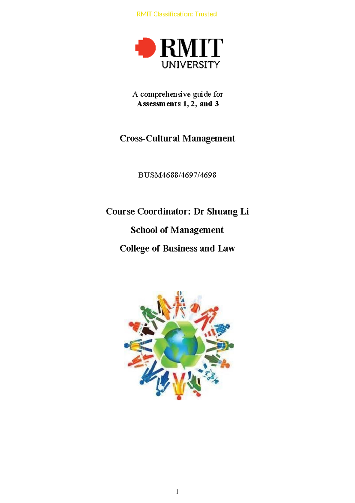 RMIT Management Course: Guide for Assessments 1, 2 & 3 - Studocu