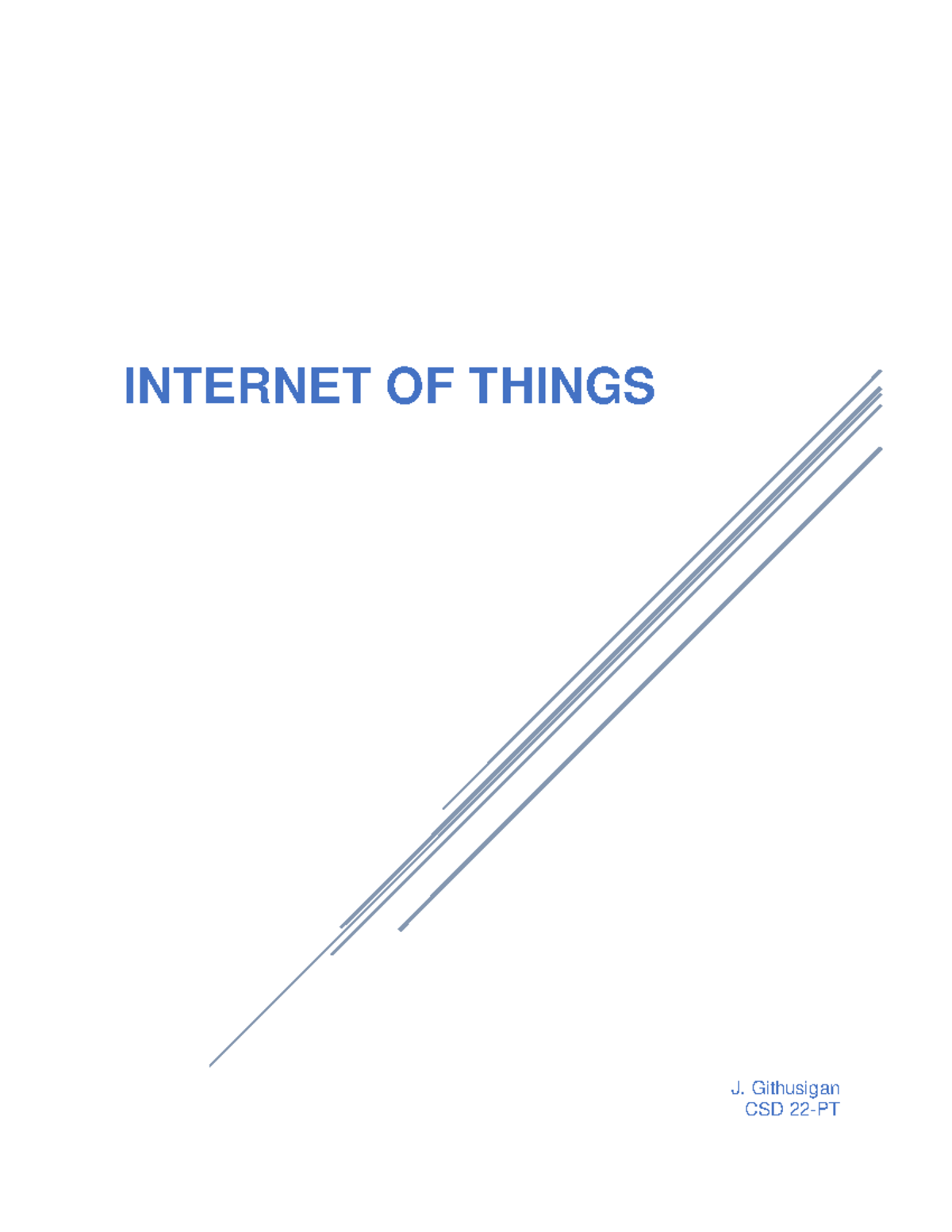 IoT Assignment - HND in Computing: Comprehensive Overview - Studocu