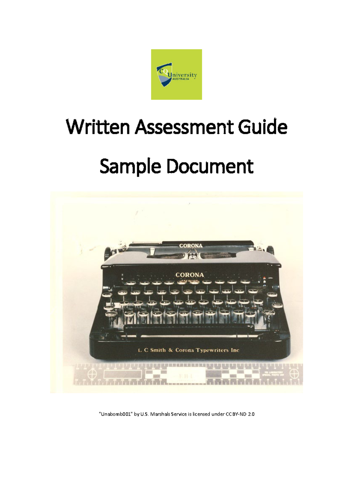 Written Assessment Guide Sample Document 2024 - Written Assessment ...