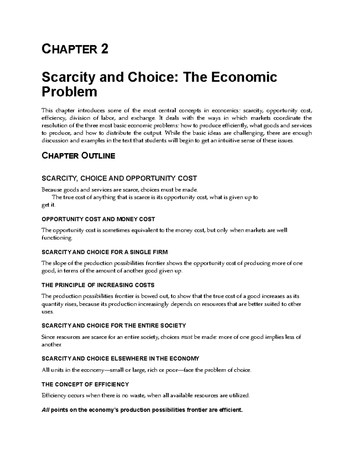 Supply and demand - CHAPTER 2 Scarcity and Choice: The Economic Problem ...