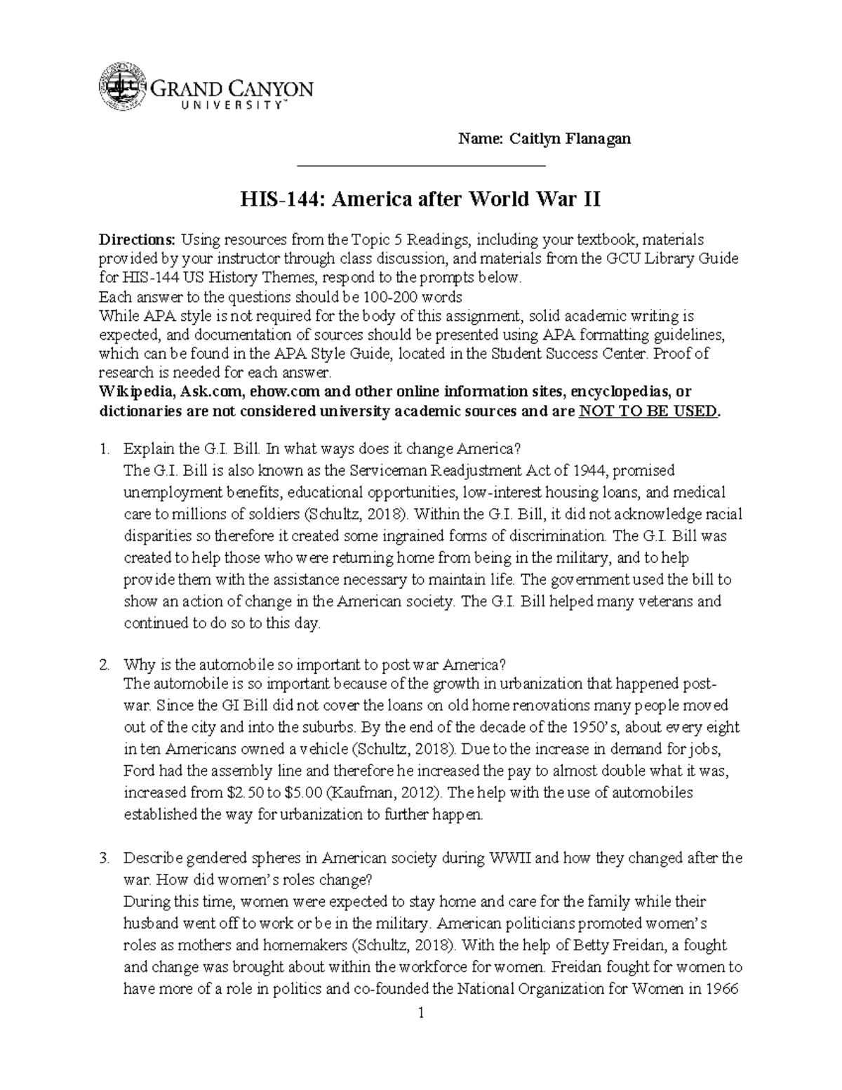 HIS-144: Exploring America Post-WWII: Key Changes & Themes - Studocu