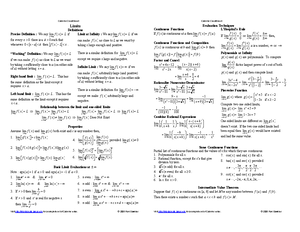 Cheat sheet assesment 2 - Lec Basic concepts - Command window - A ...