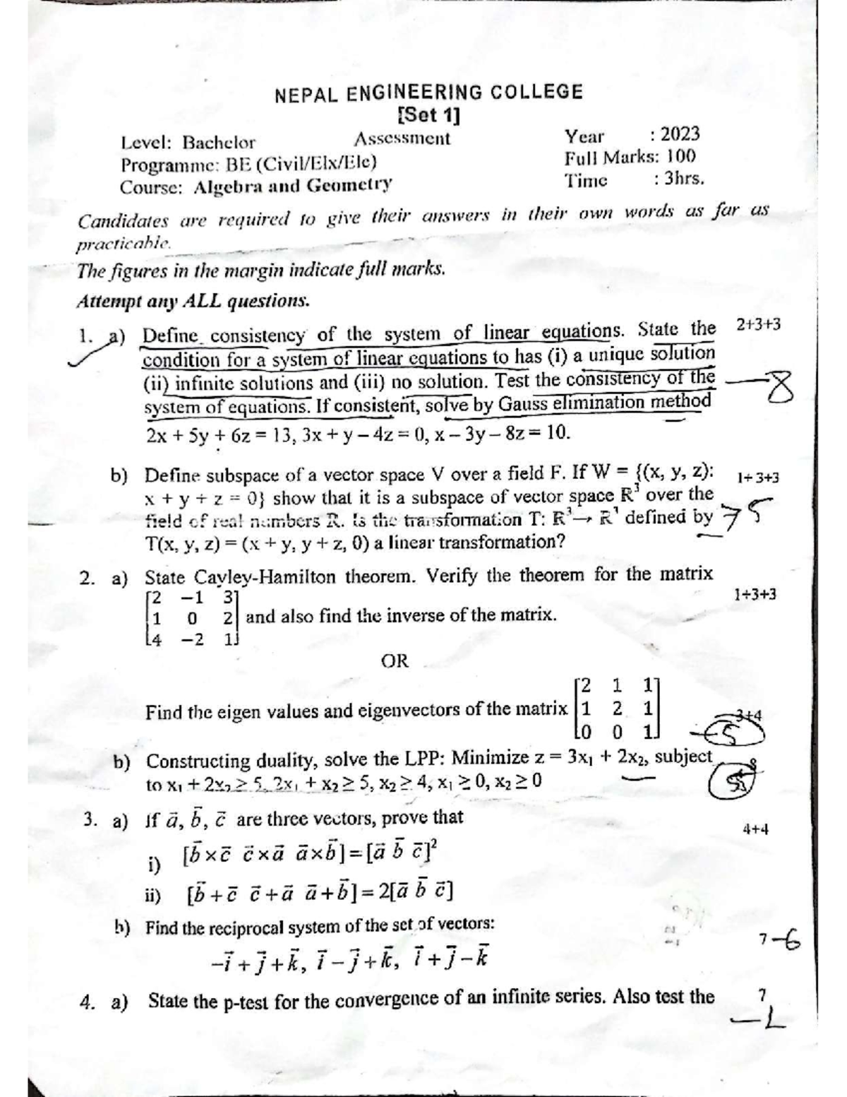 NEC Assessment Questions and Answers for Review - Studocu
