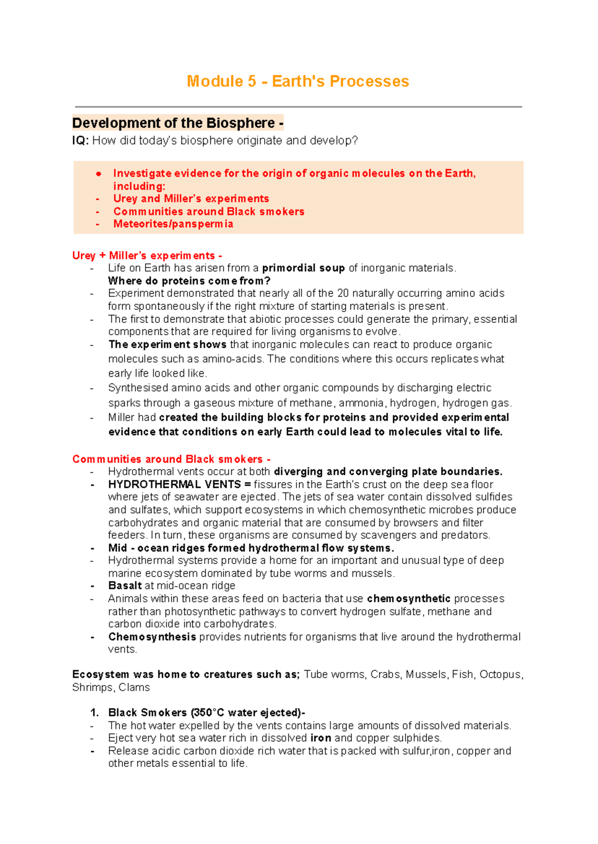 Module 5 - Development of the Biosphere: Evidence and Evolution - Studocu