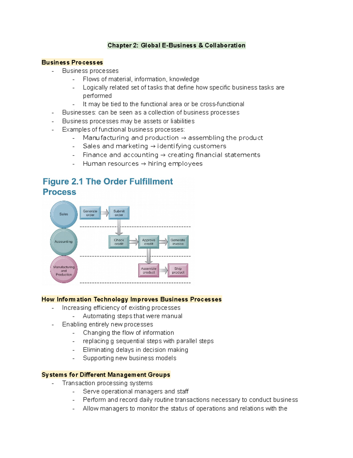 Chapter 2 Global E-Business Collaboration - Chapter 2: Global E ...