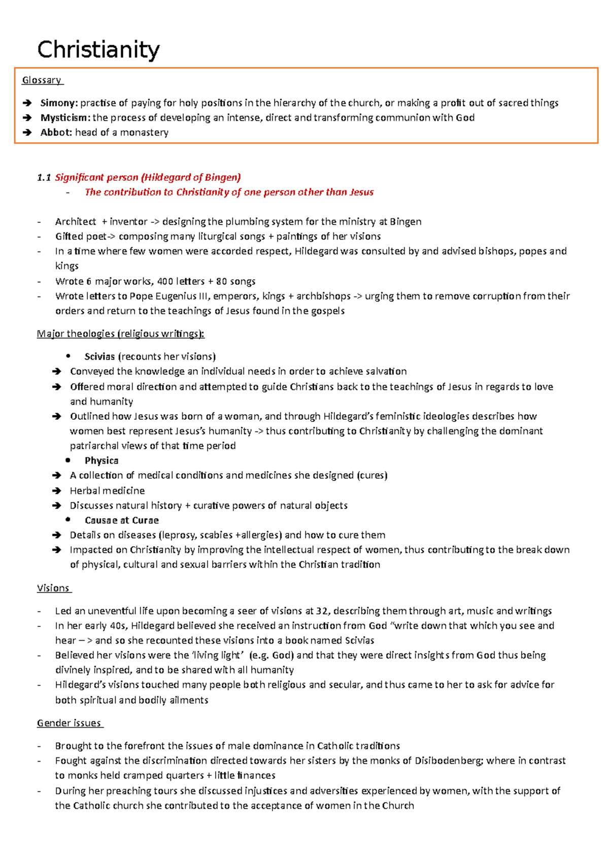 Christianity Notes: Hildegard of Bingen's Impact and Ethical Teachings ...