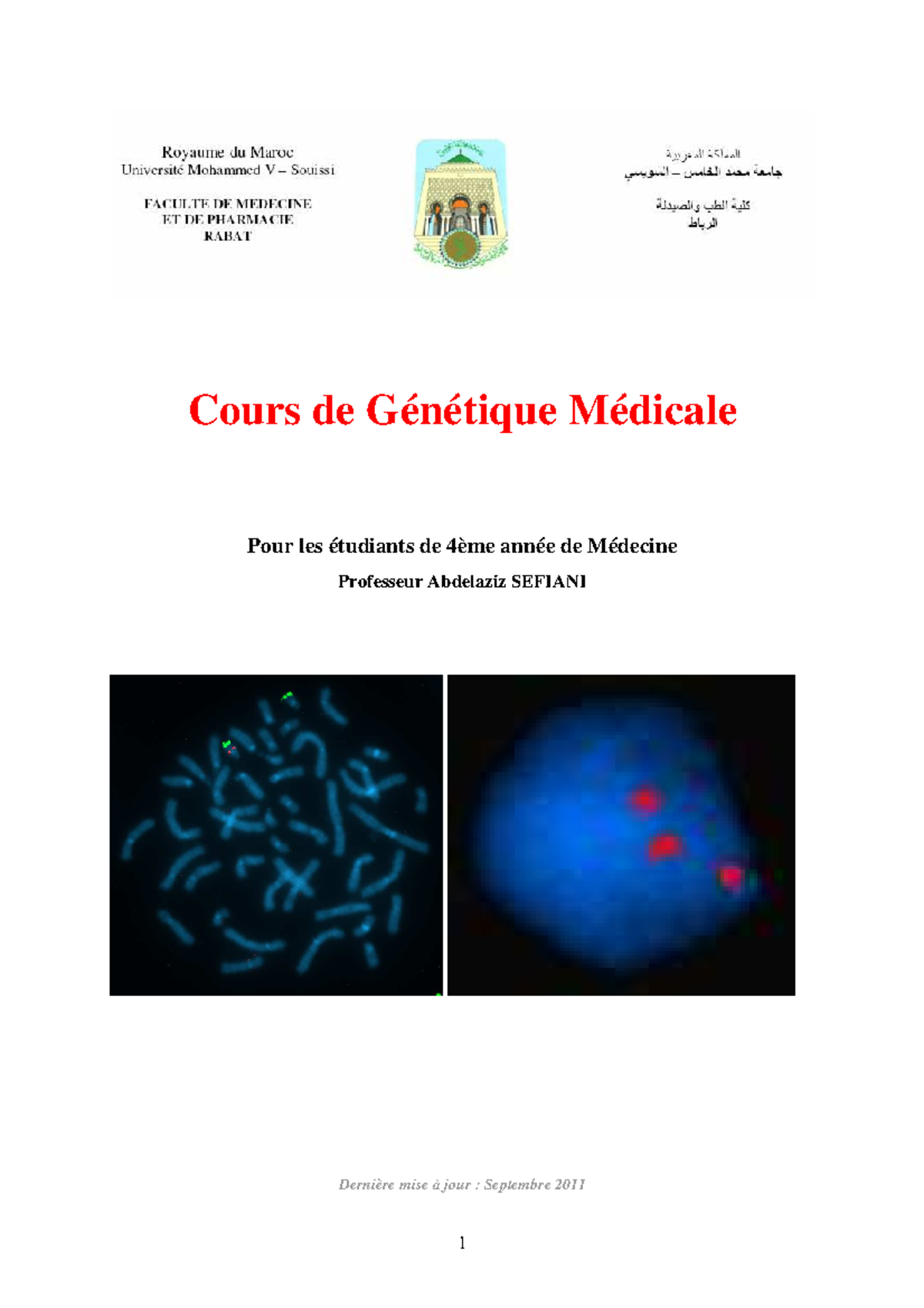 Cours de Génétique Médicale - Notes et Illustrations (4ème année) - Studocu