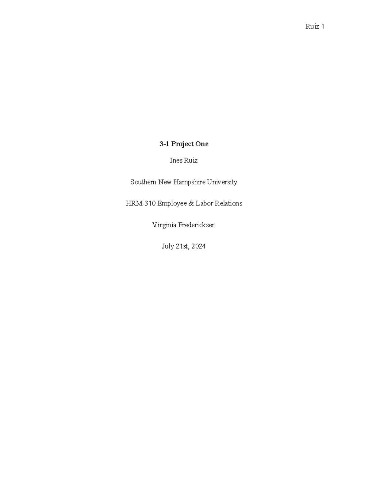 HRM-310-T3683 4-1 Assignment: Handling HR Inquiries & Concerns - Studocu