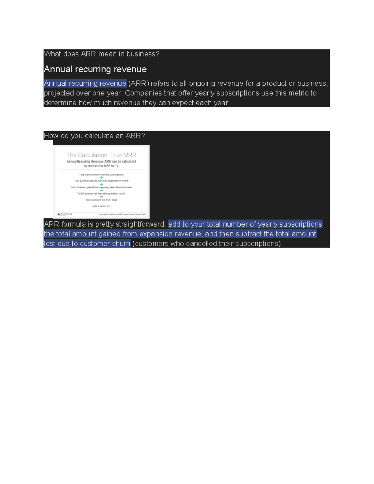 What does ARR mean in business - What does ARR mean in business? Annual ...