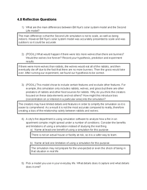 AP CSP 3.2 Reflection Questions and Insights on Abstraction - Studocu