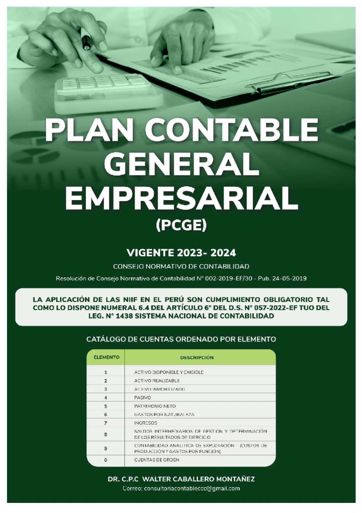 PLAN CONTABLE GENERAL EMPRESARIAL (PCGE) VIGENTE 2024 - Studocu