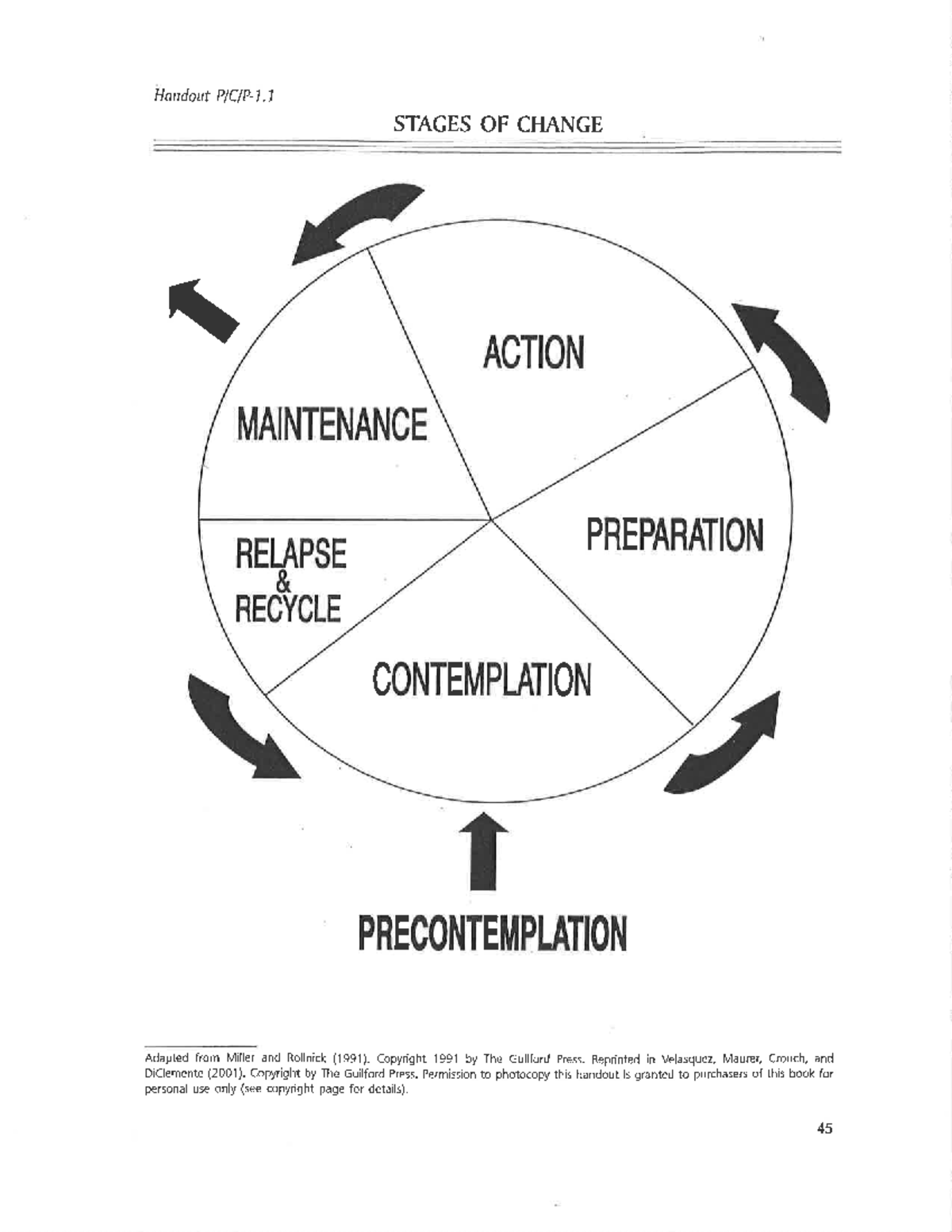 Week 4 - Stages of Change Handout - NUR 452 - Handout STAGES OF CHANGE ...