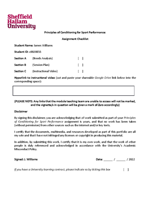 Unit 3 - Level 3 PT coursework - Unit 3: Programming personal training with clients Unit No: F ...