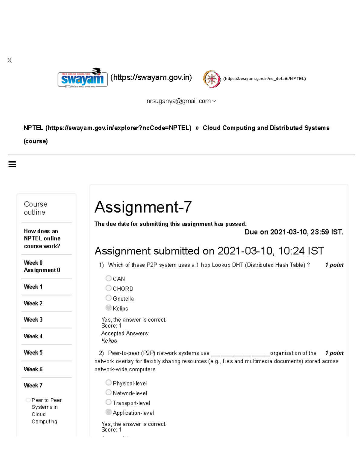 Cloud Computing and Distributed Systems - Unit 9 - Week 7 - X NPTEL ...