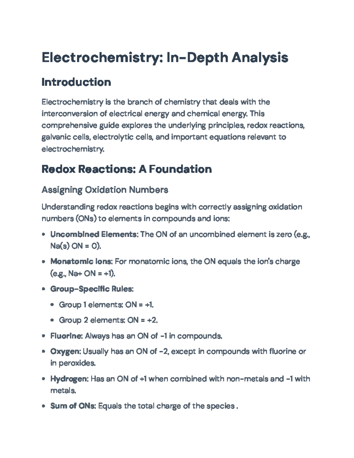 Electrochemistry: Comprehensive Guide to Principles and Applications ...