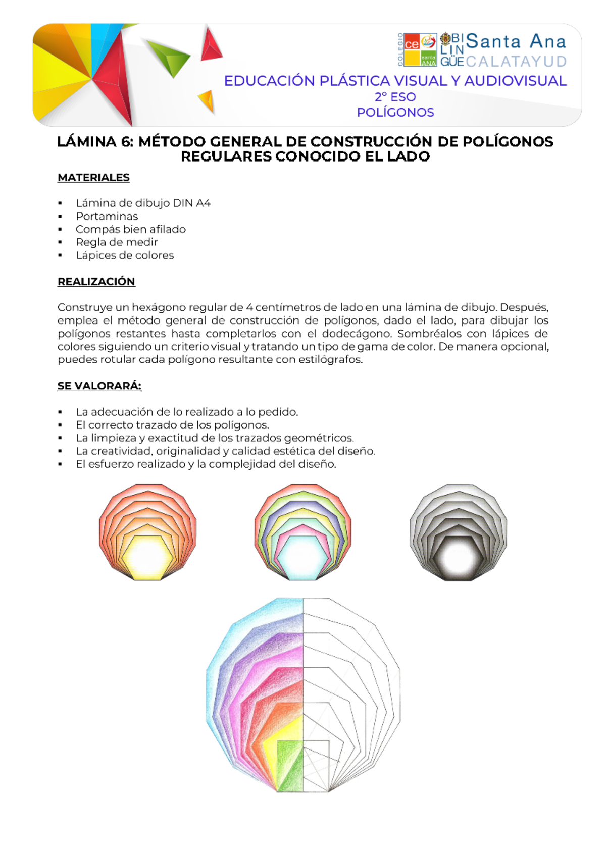 Lámina 6 Método general de polígonos conocido el lado - LÁMINA 3: POLÍGONOS CONOCIDO EL LADO ...