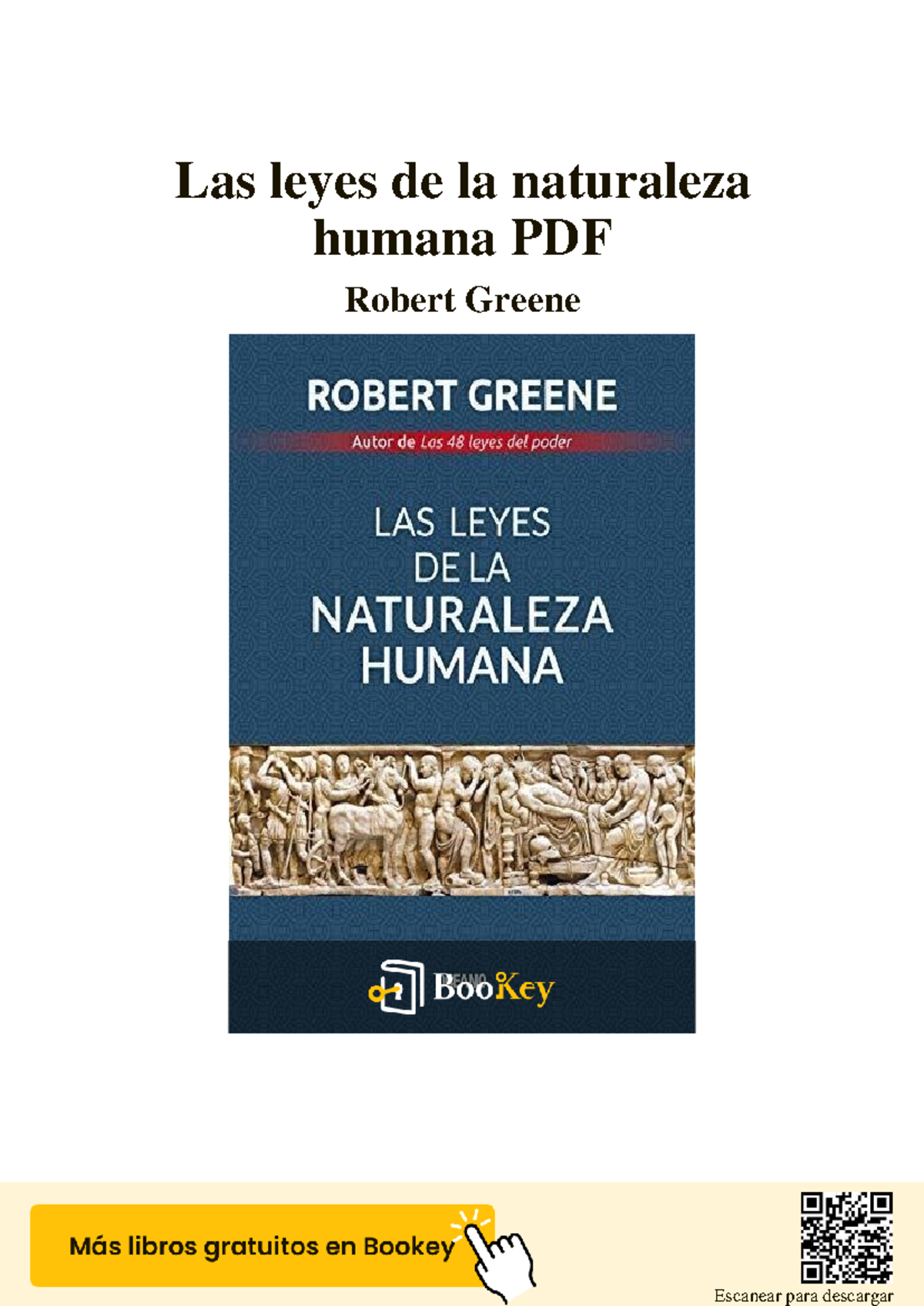 Resumen de "Las leyes de la naturaleza humana" de Robert Greene PDF ...