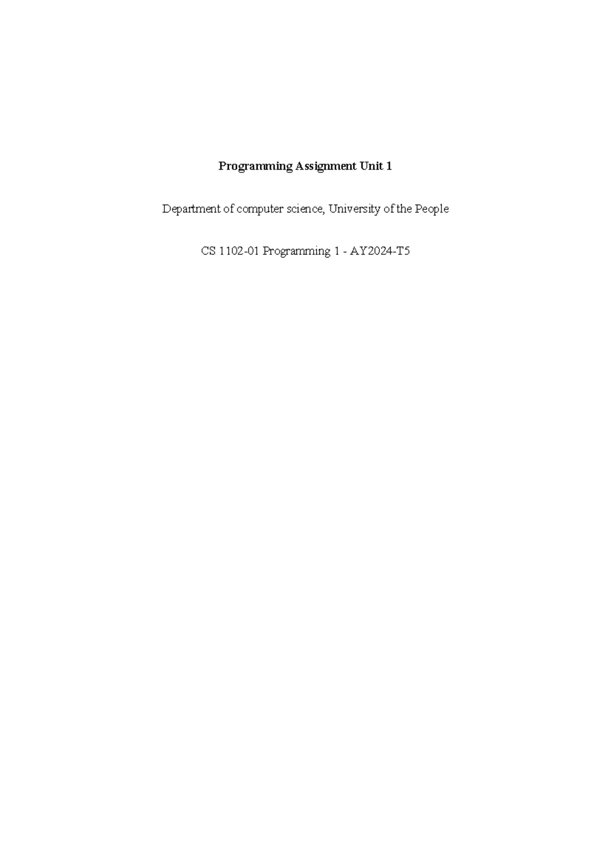 CS 1102-01 Unit 1 Java Programming Assignment: Quiz Game Implementation - Studocu