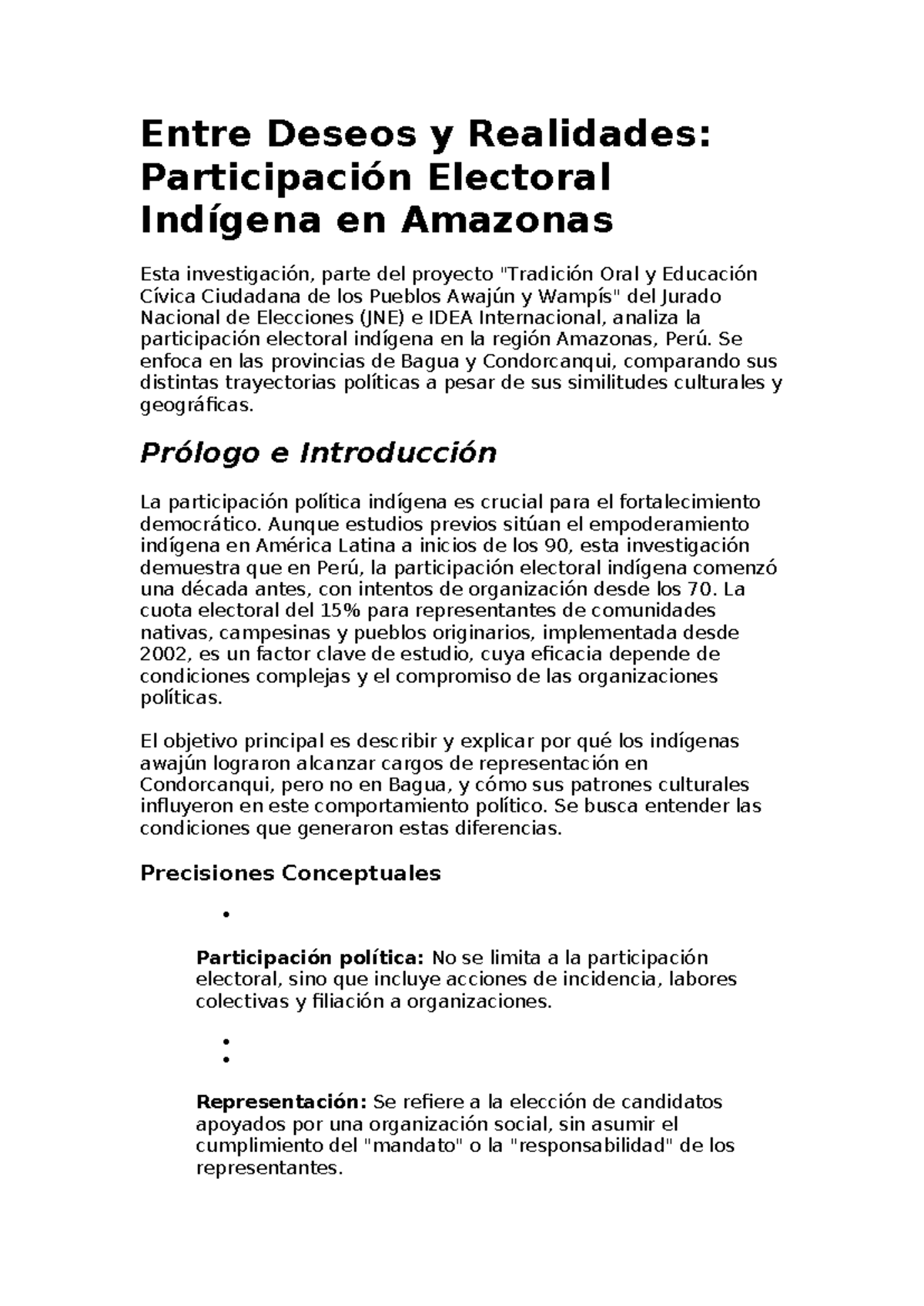 Resumen chafa de deseos y realidades - Entre Deseos y Realidades ...