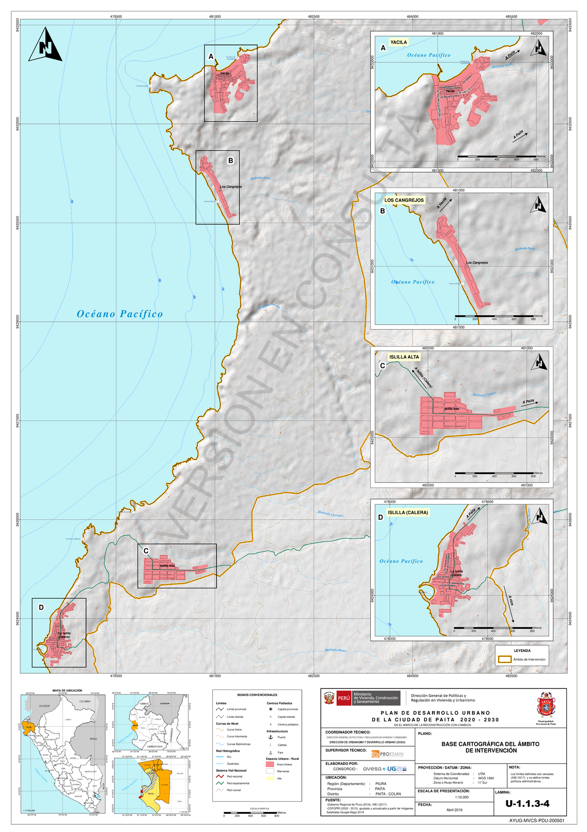 Plano de Paita: Base Cartográfica del Desarrollo Urbano 2020-2030 - Studocu