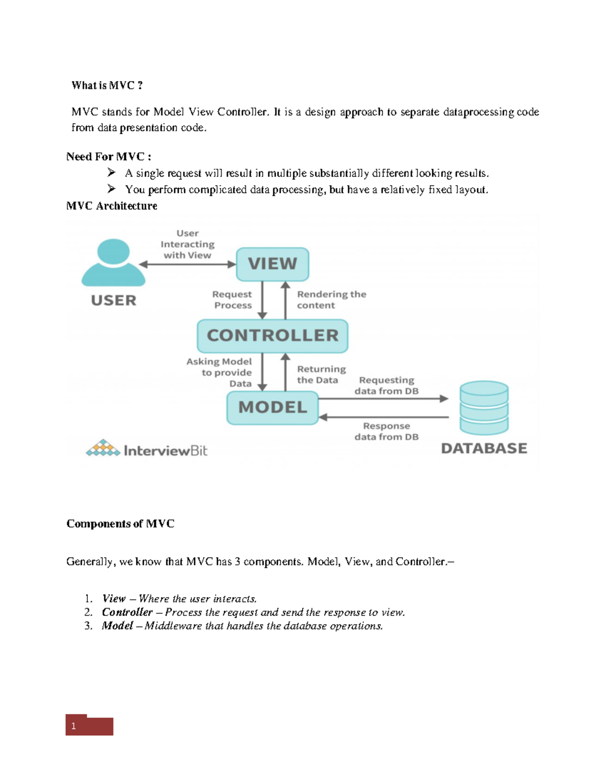 Adv.Java Unit 5: MVC Architecture and Data Processing Notes - Studocu