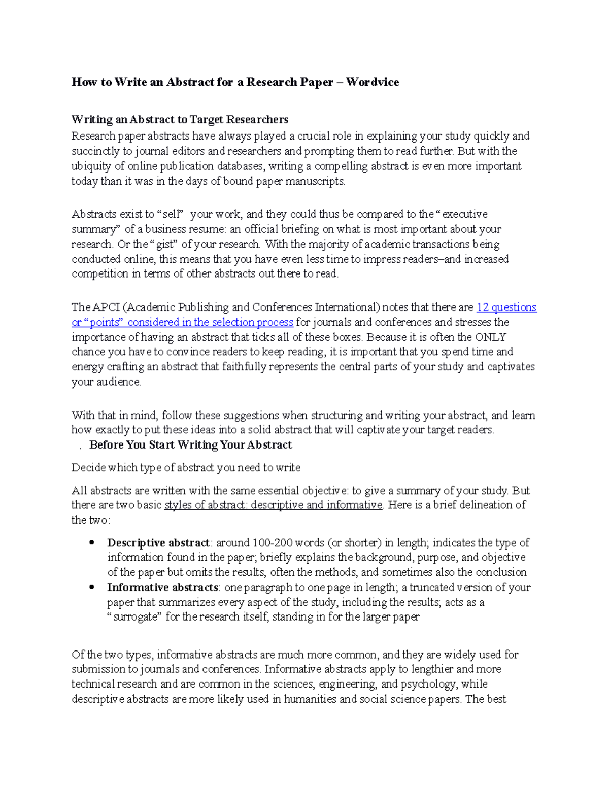 How to Write an Abstract for a Research Paper: Essential Tips - Studocu