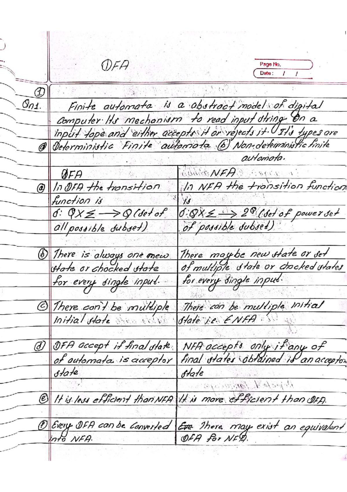 DFA and NFA Concepts: A Comprehensive Study Guide (CS101) - Studocu