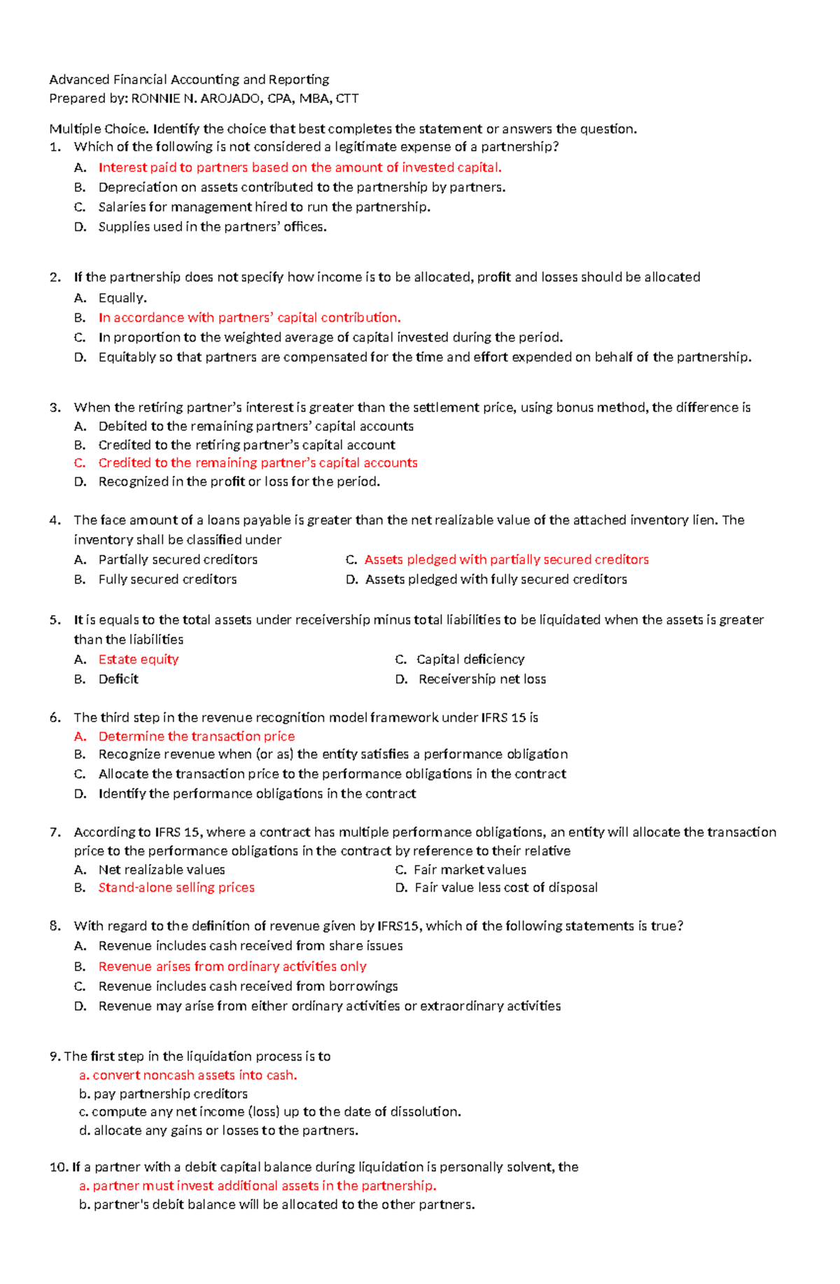 INTG413-AFAR-Reviewer - Advanced Financial Accounting and Reporting ...