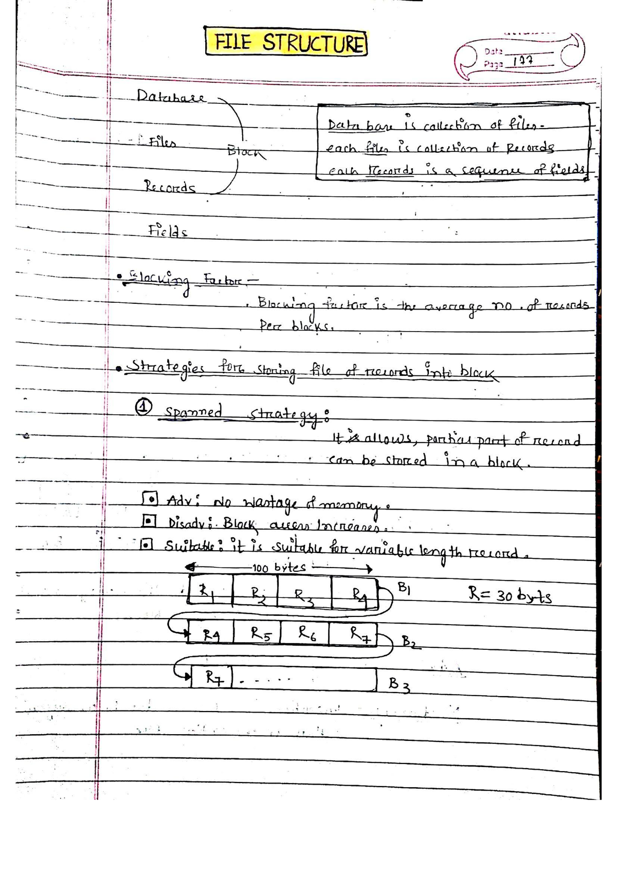 FILE STRUCTURE: Understanding Data Blocks and Indexing Strategies - Studocu