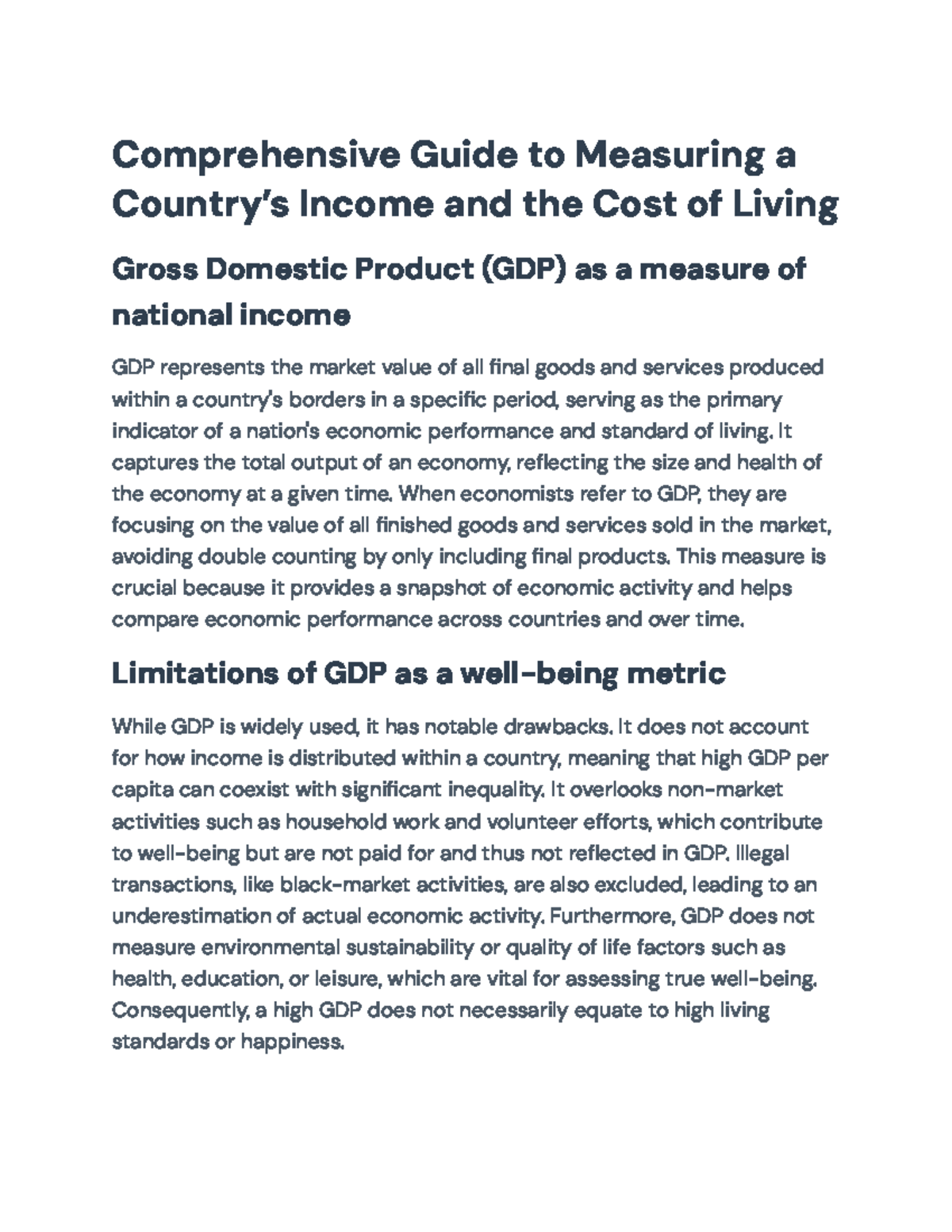 Comprehensive Guide to GDP, CPI, and Income Inequality Analysis - Studocu