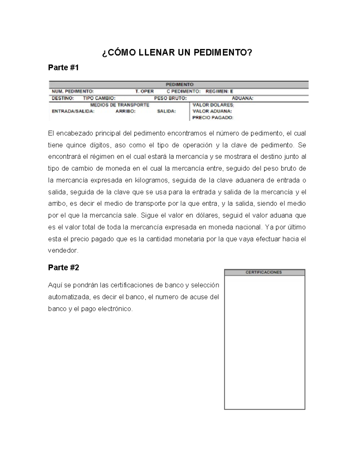 Guía Completa para el Llenado de Pedimento: Instrucciones Clave - Studocu