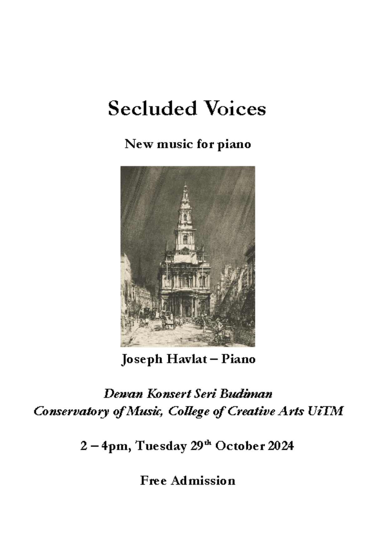 PROGRAM BOOK OF CONCERT - Secluded Voices New music for piano Joseph ...