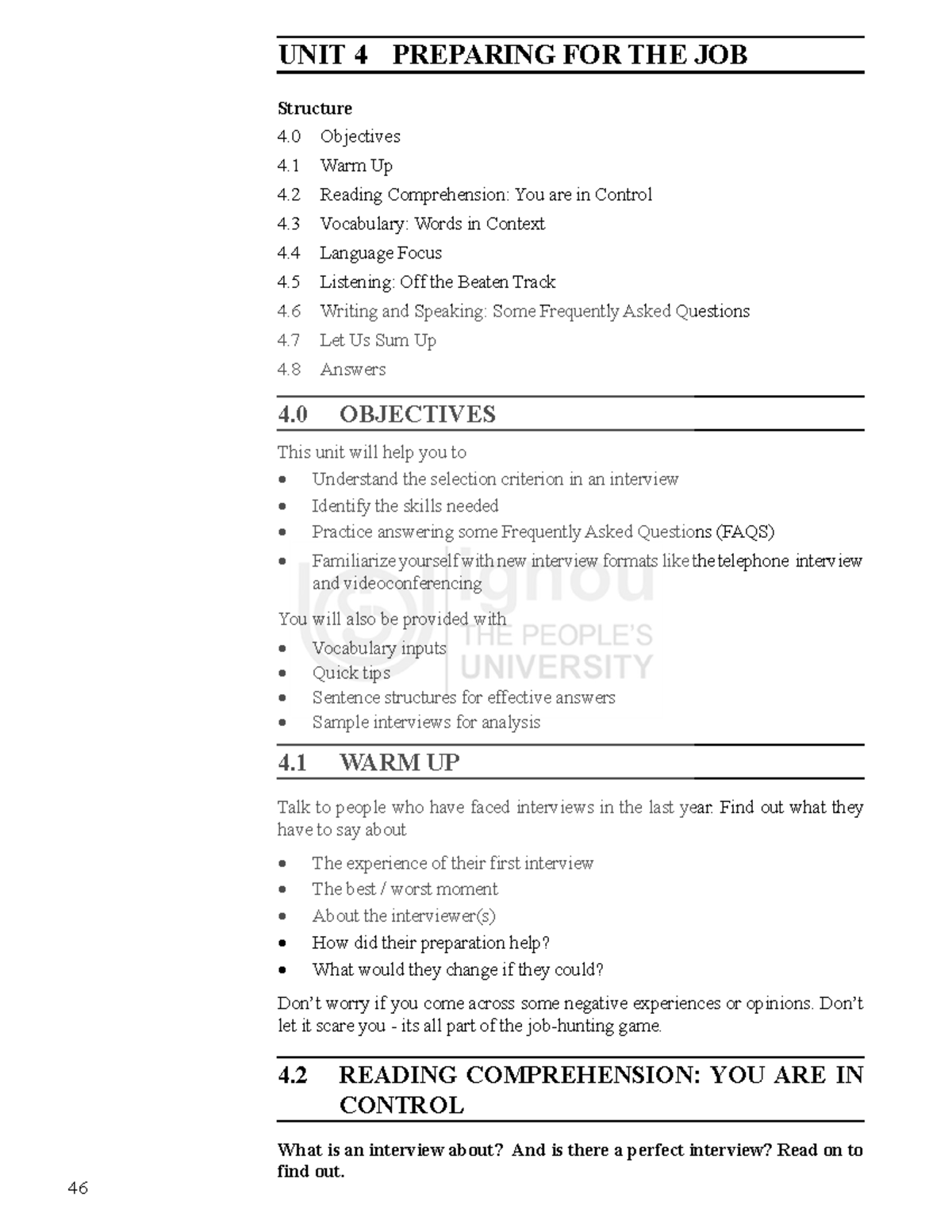 B-1U-4 - Preparing for the Job: Mastering Interview Skills - Studocu