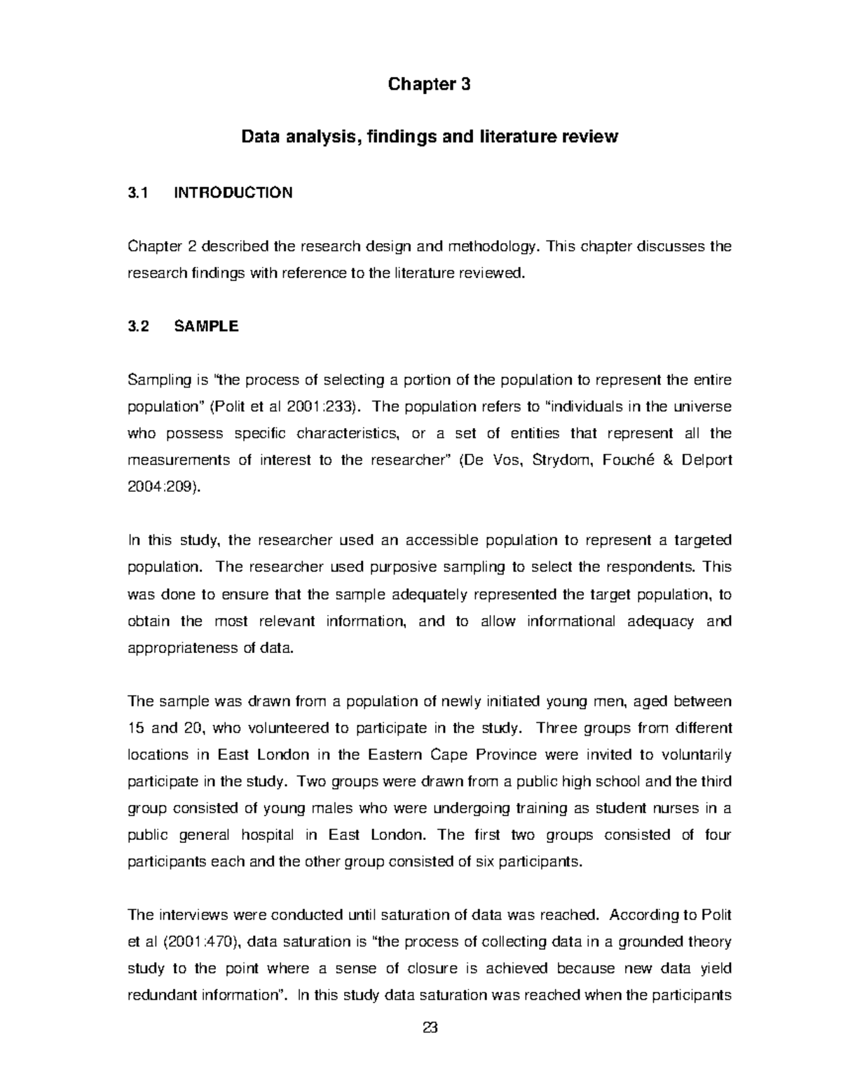 04 - Chapter 3: Data Analysis & Findings in Research Study - Studocu