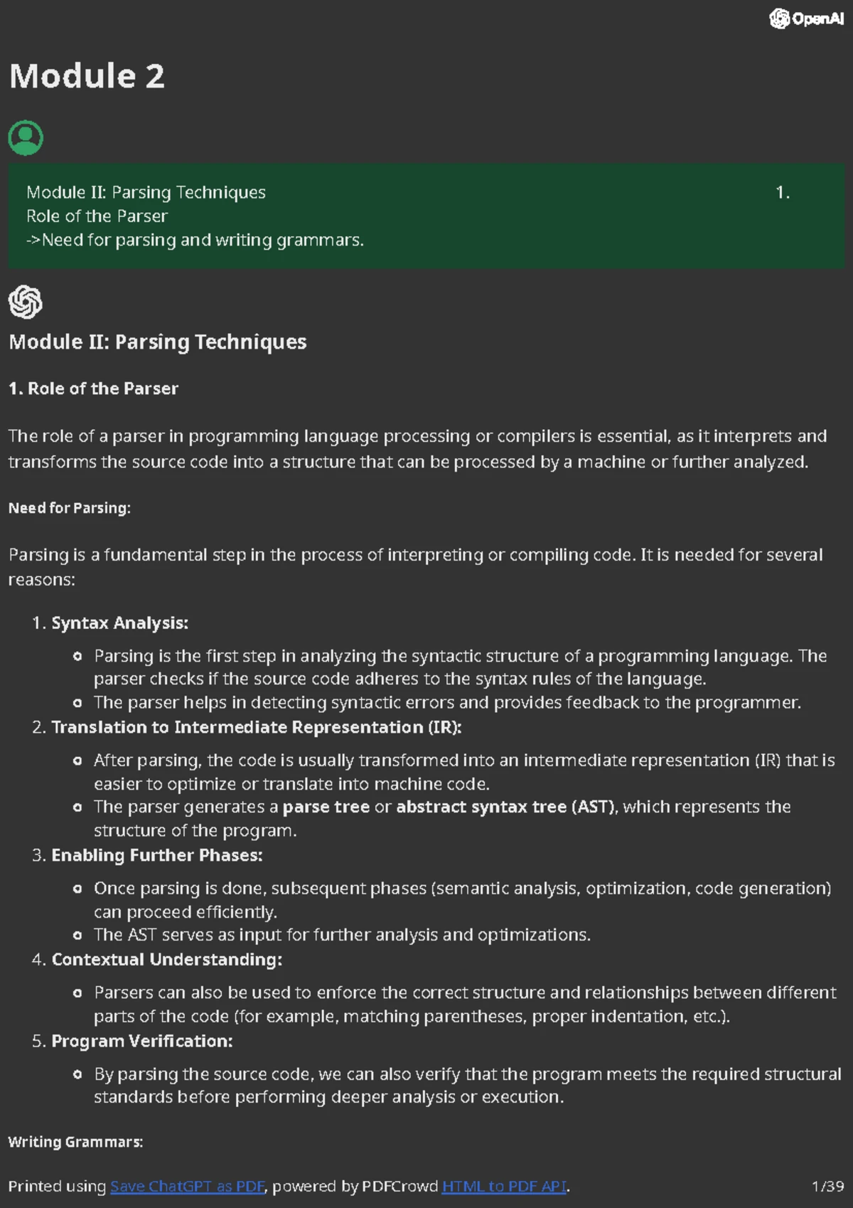 Module 3: LR Parsing Techniques & Canonical Collection of LR(0) Items - Studocu