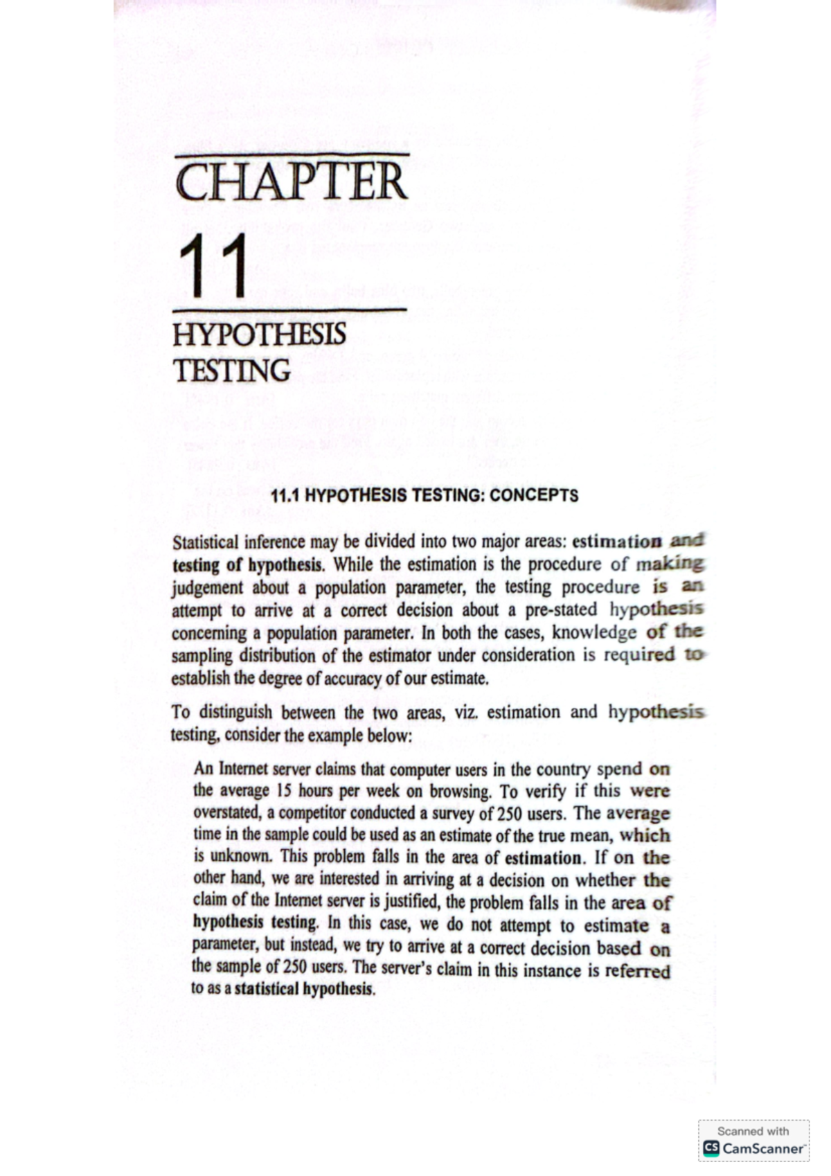 CHAPTER 11: HYPOTHESIS TESTING - CS 723 & CS 725 Insights and Concepts ...