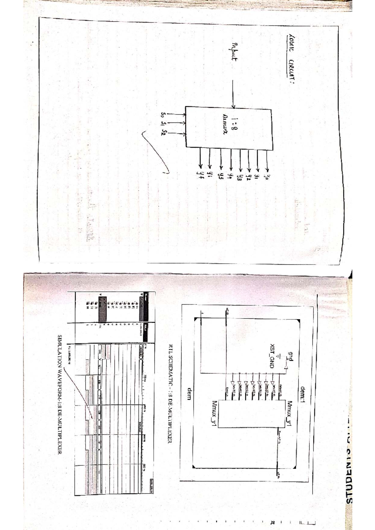 DDCO 1:8 Demultiplexer Design and Simulation - Exp 6 - Studocu