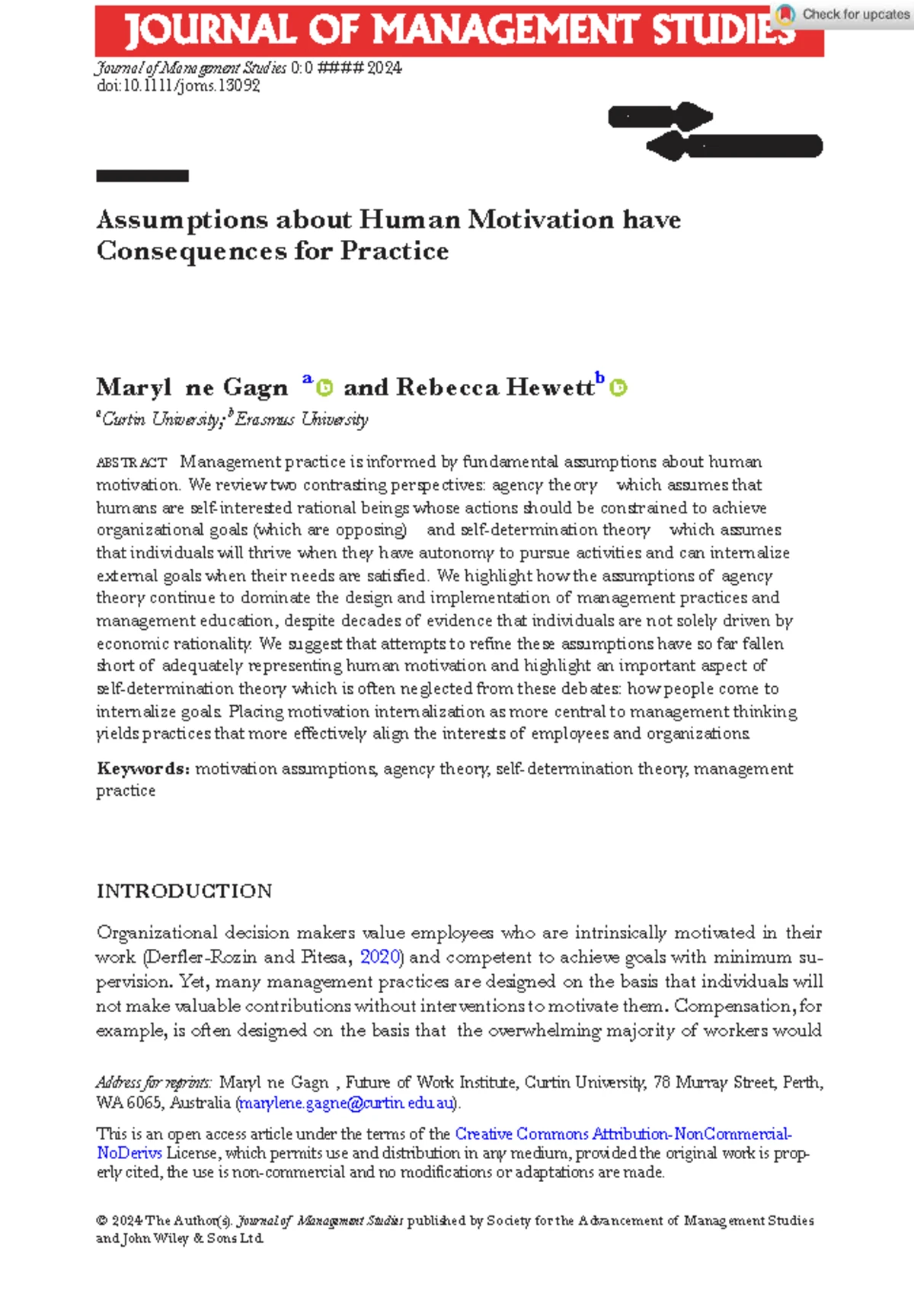 Carron's model - Lecture notes 4 - Carron’s model – PELT 4 factors that ...