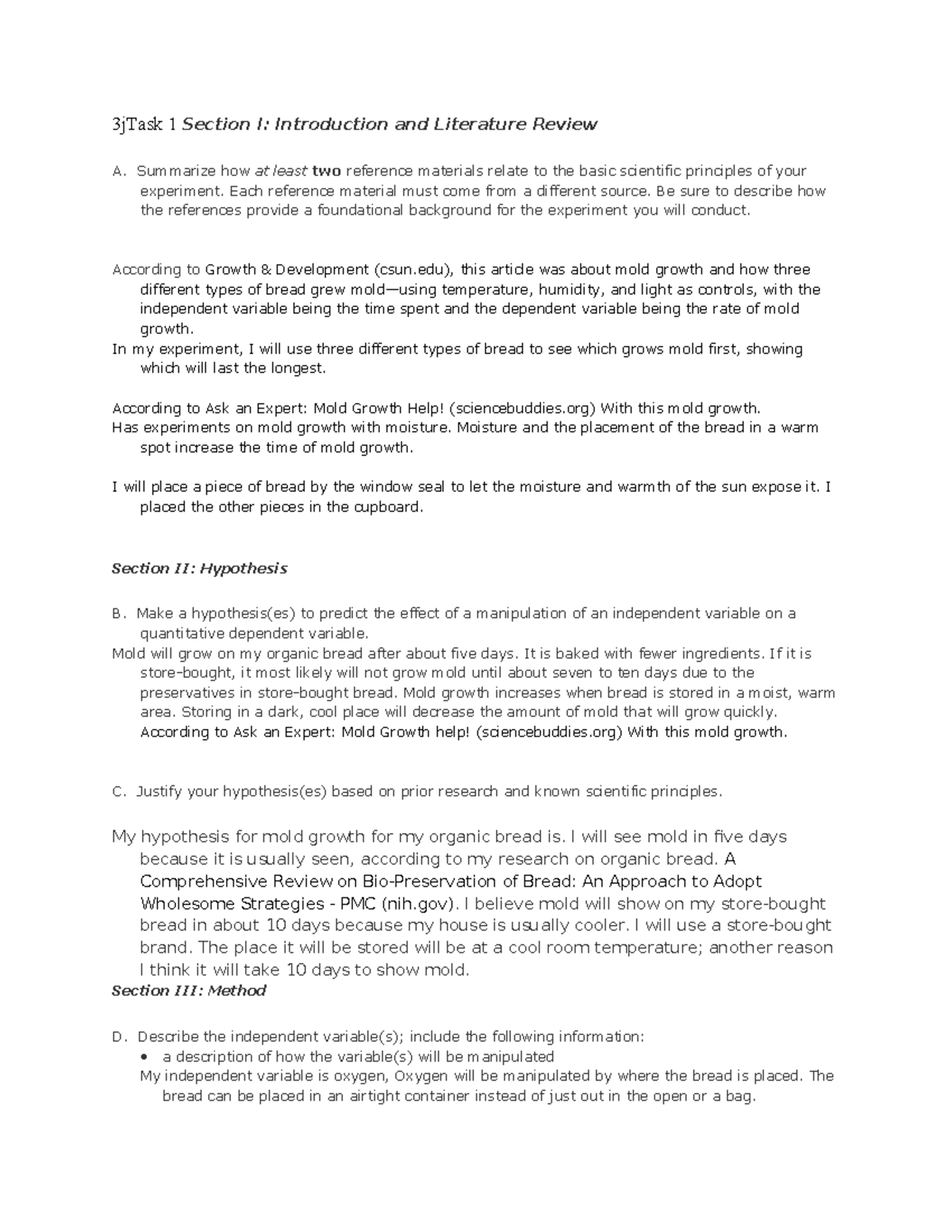 Task C 683 - Lab - 3jTask 1 Section I: Introduction and Literature ...