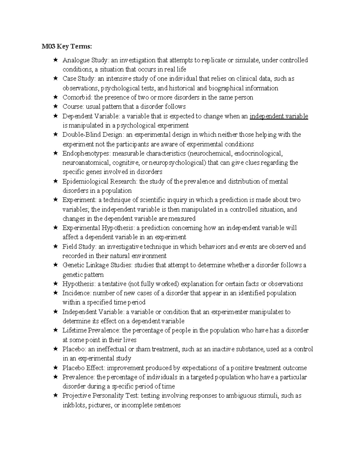 M03 Key Terms and Clinical Research Overview - Studocu