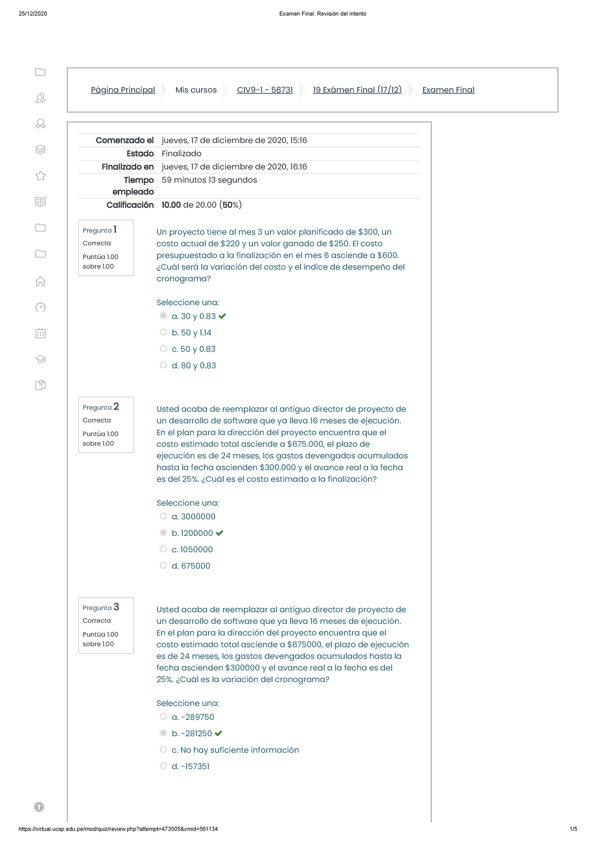 CIV9-1 Examen Final: Revisión y Análisis de Preguntas y Respuestas - Studocu