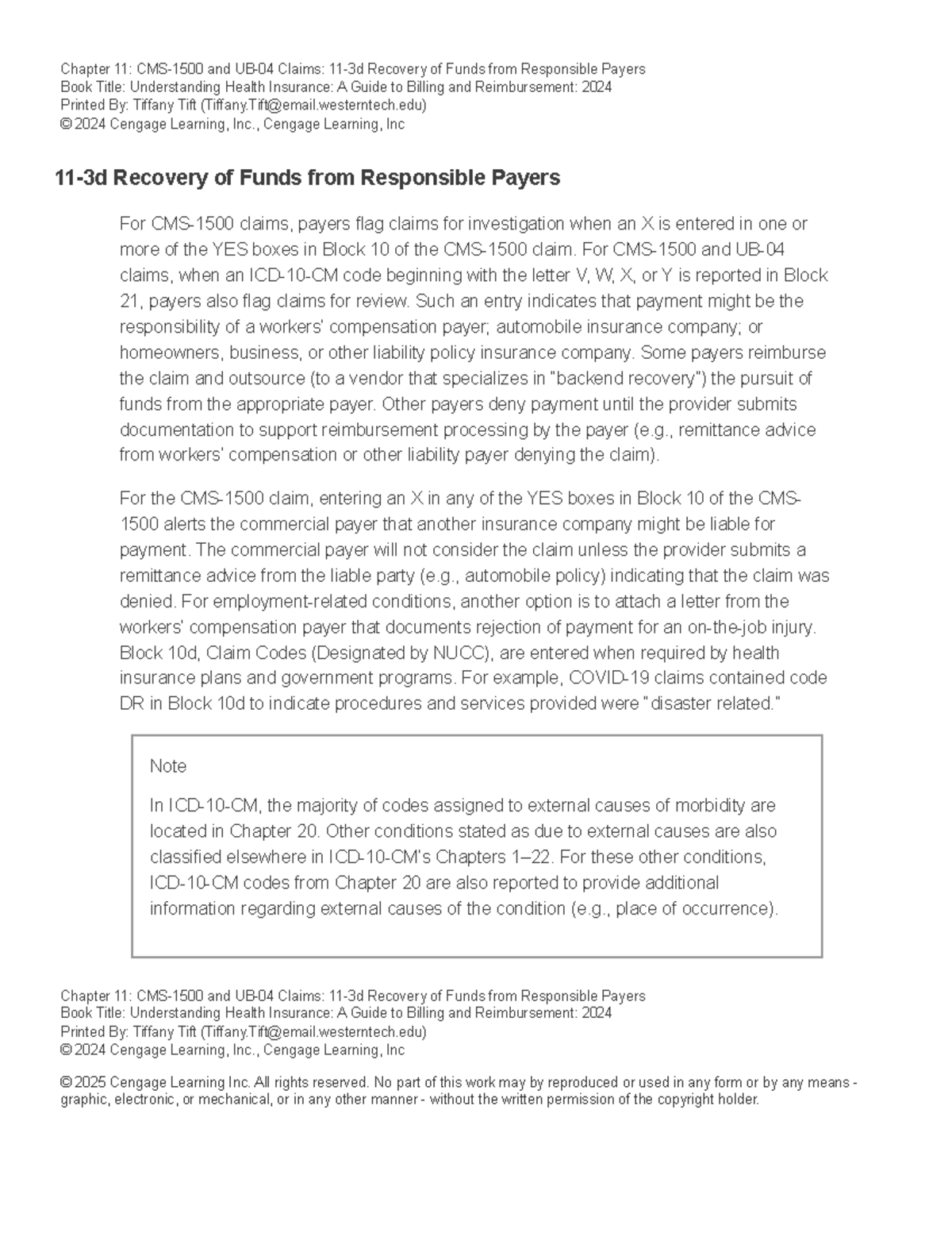 Chapter 11: Claims Recovery Insights from CMS-1500 & UB-04 - Studocu