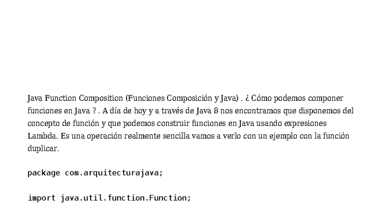 Java Function Composition (Funciones Composición en Java) - Studocu