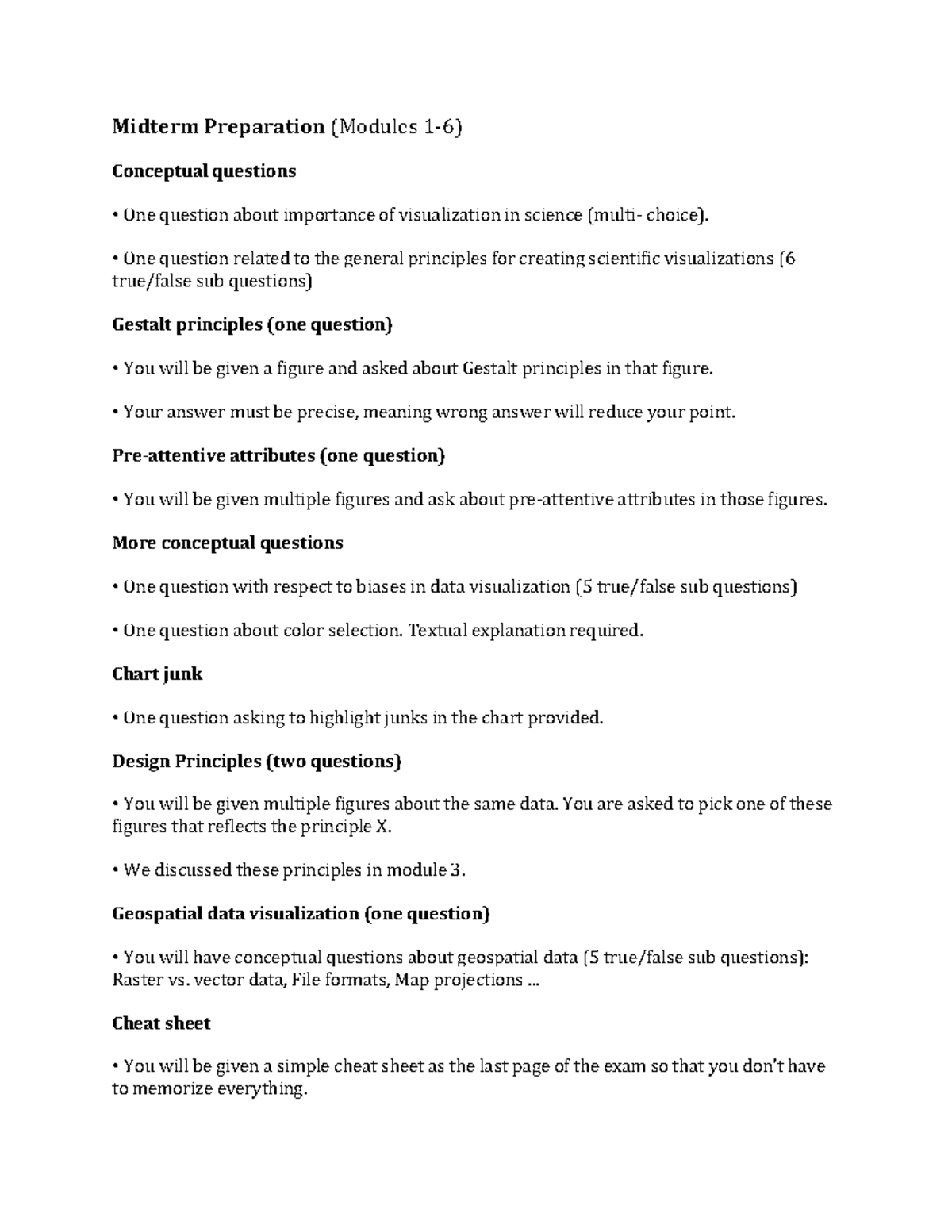 Midterm Exam Prep Guide for Data Visualization (Modules 1-6) - Studocu