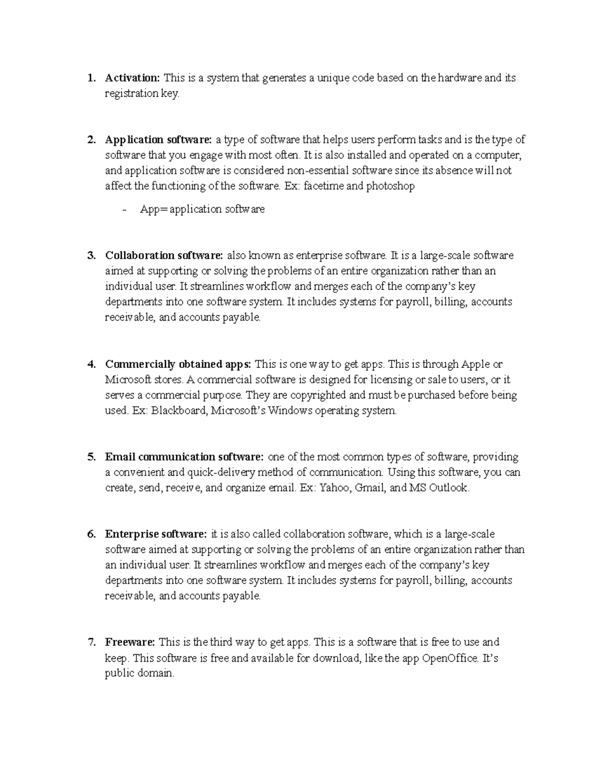 Software Types and Applications: Insights on Platforms & Uses - Studocu