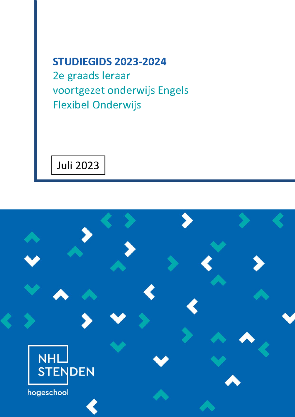 Studiegids 2023-2024 voor 2e Graads Leraar Engels (Flexibel Onderwijs ...