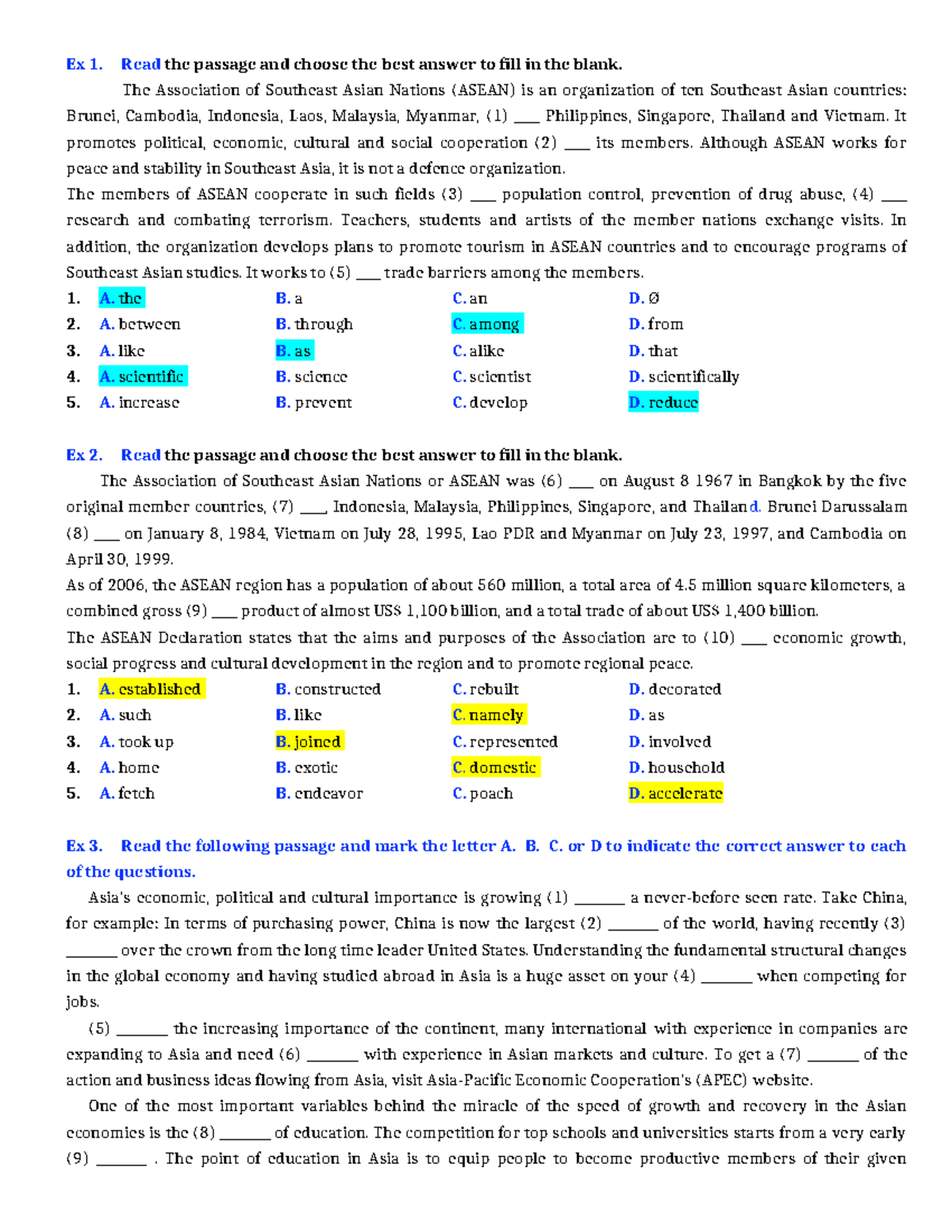 Reading Comprehension Exercises for IELTS Preparation (UNIT 4) - Studocu