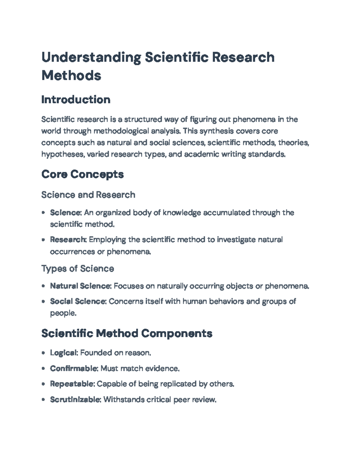 Understanding Scientific Research Methods: Key Concepts and ...