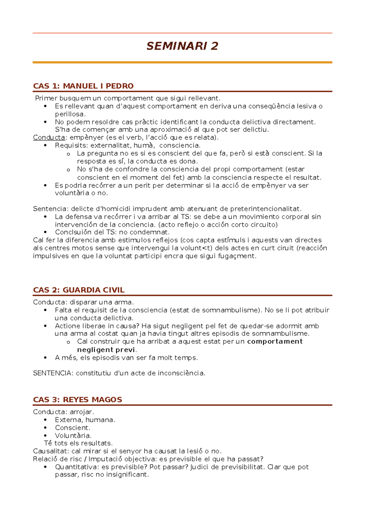 Seminari 2 CAS 1: Anàlisi de Comportaments Delictius i Sentències - Studocu