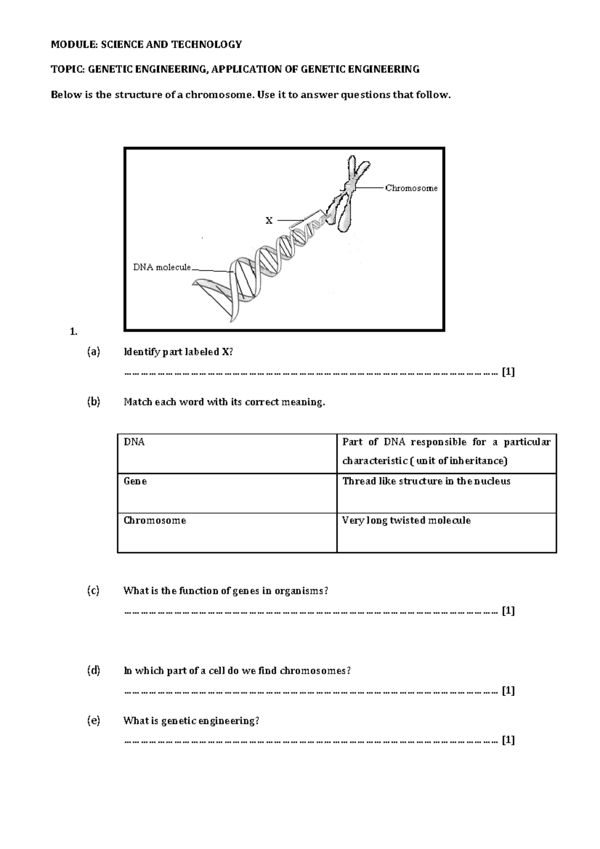 Form 2 Science & Tech: Genetic Engineering Revision Notes - Studocu
